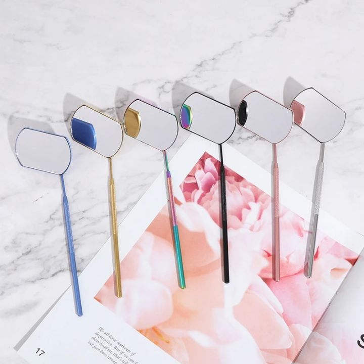Eyelash Mirror Large Makeup Mirror Magnifying Beauty Long Handle Mirror ...