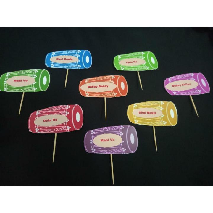 pack of 12 mithai toppers | dholki mithai toppers | Daraz.pk