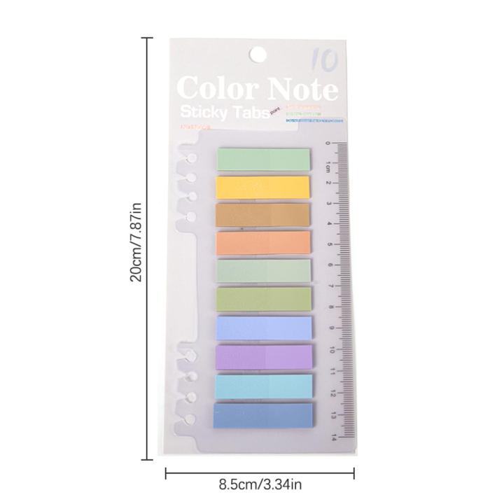 200sheets Morandi Sticky Tabs Sticky Notes Tabs Page Markers Memo Pad ...