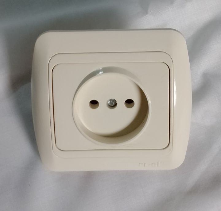ELBi Tuna Socket. Cream. Made in TURKEY. Switch board fitting sheet ...