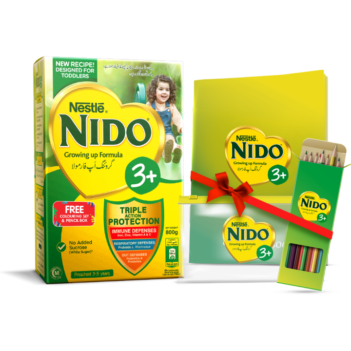 Nido 3+ 800g with Coloring Book & Pencils | Daraz.pk
