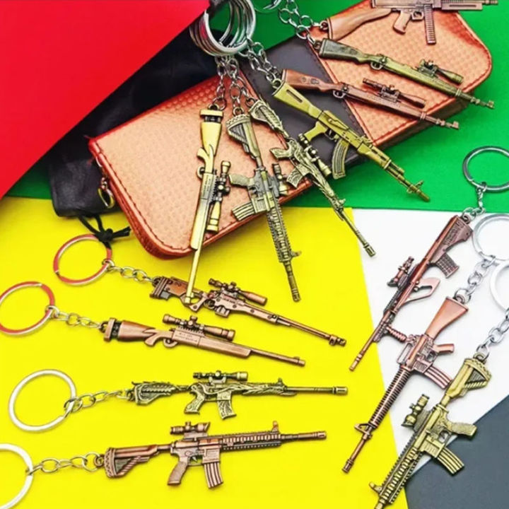 1-PC Premium PUBG Metal Random Gun Keychain Player unknowns ...