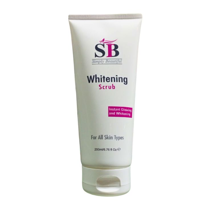 SB SIMPLY BEAUTIFUL WHITENING SCRUB INSTANT GLOWING & WHITENING FOR ALL ...