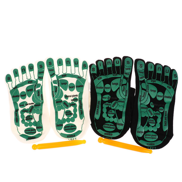 1Pair Foot Massage Socks With Massage Sticks Acupressure Reflexology ...
