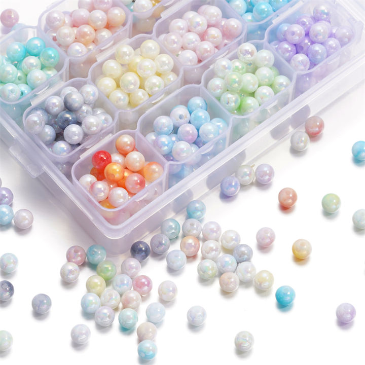 St.kunkka 10g 350Pcs 4-6mm Acrylic Two-Color Pearl Bead Plating Color ...