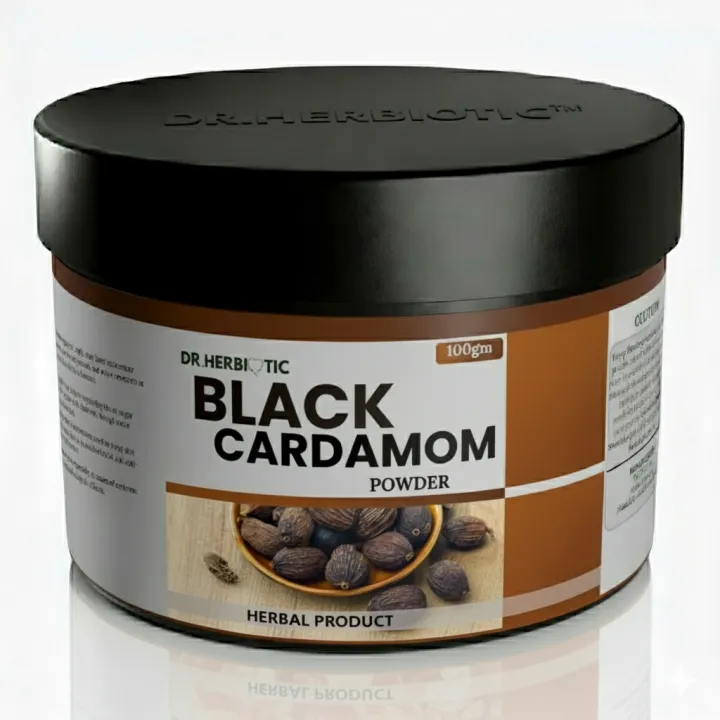 Dr. Herbiotic Black Cardamom Powder | Illaichi Powder | Illachi Kalan ...