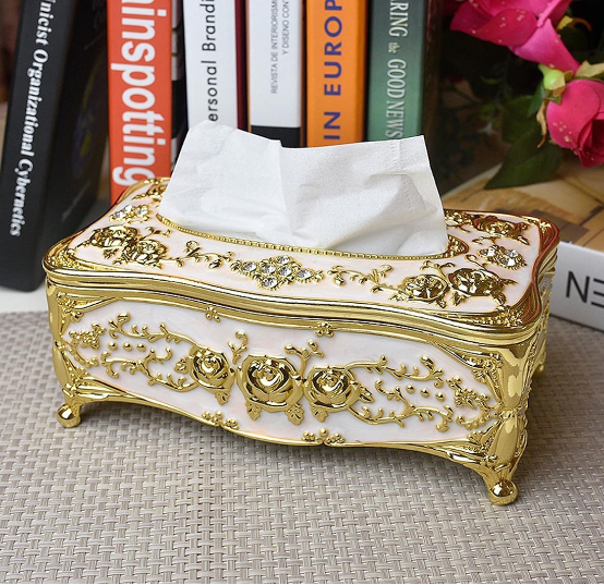 European Hotel Style Rectangular Fancy Table Facial Tissue Box Cover ...