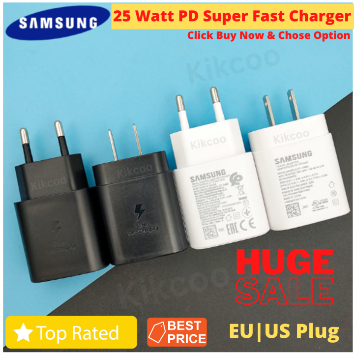 Original Samsung 25W 45W Charger Without Cable & With Type-C To Type-C ...