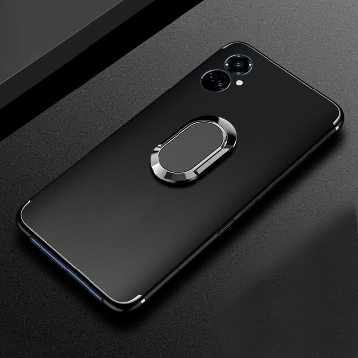 For Tecno Camon 19 Case Car Holder Stand Magnetic Casing Bracket Finger ...