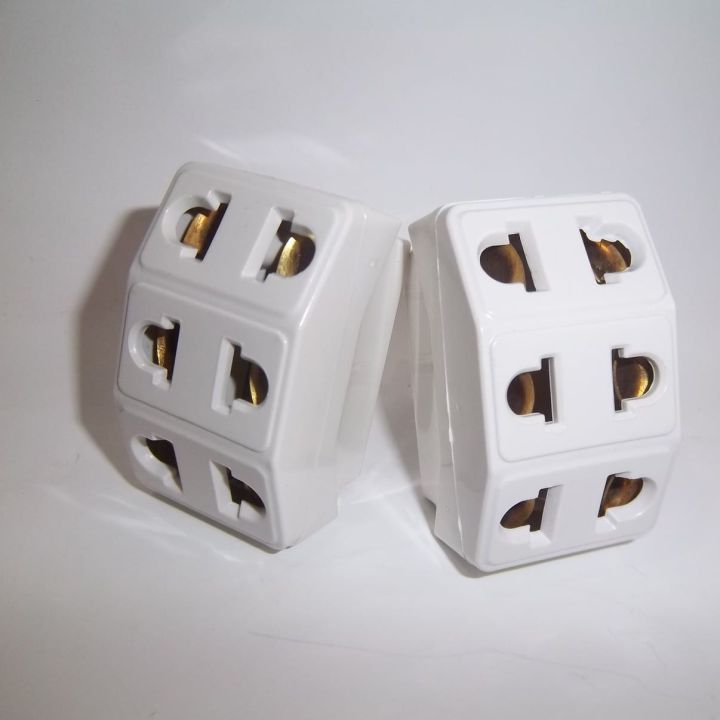 Multi Power Plug Switch Socket Round Pins Electric Plug 3 in 1 (Pack of ...