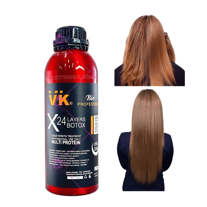Keratin Brazilian Botox Extra Keratin Bio Professional VK X24 Layer 1 Day Keratin Protein 1400ml ...