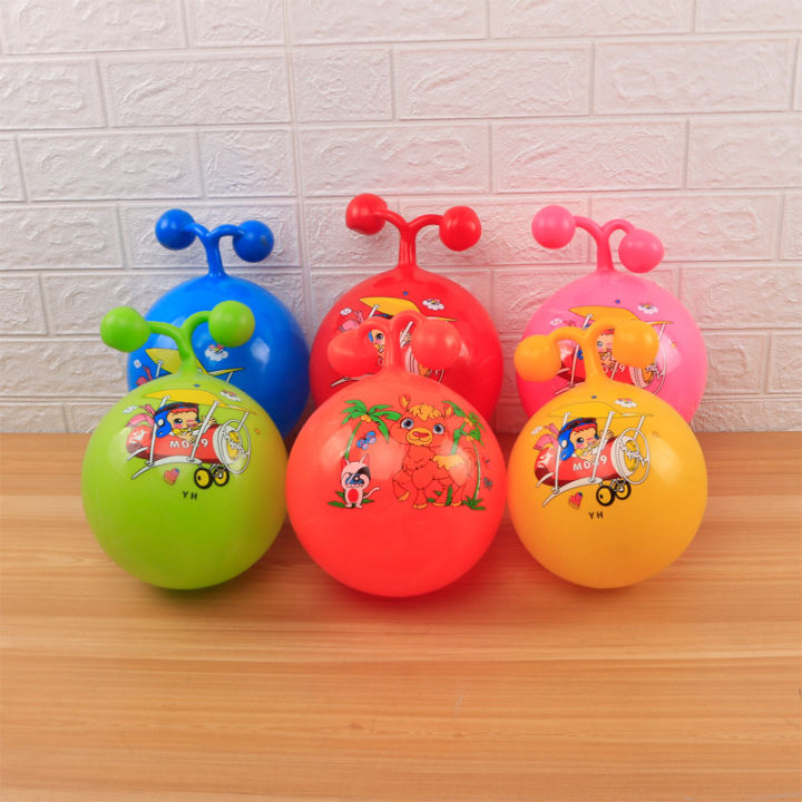 8.5 inch double ball handle ball children's inflatable hand grabbing ...