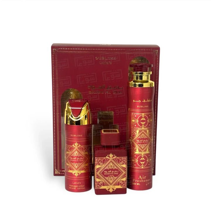 Lattafa Badee Al Oud Sublime 100ml EDP Perfume – EDP 3 PCS GIFT SET ...