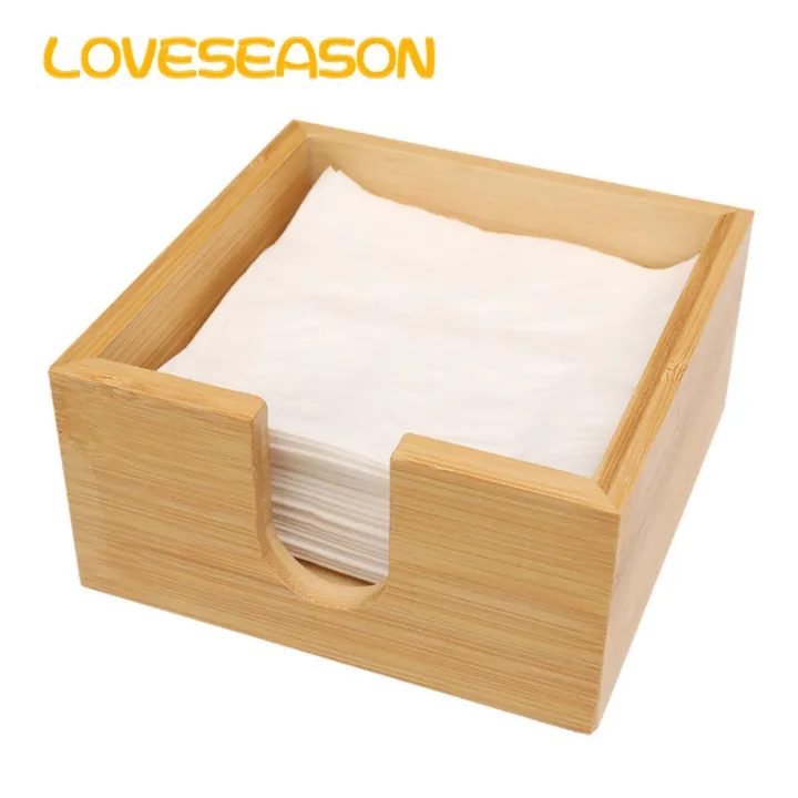 Dining Table Tissue Box Rustic Bamboo Tissue Holder for Dining Table ...