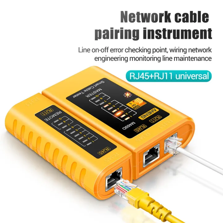 Network Cable Tester Ethernet RJ11 Wire Cord Repair Detector Portable ...