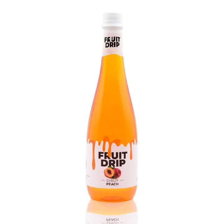 Fruit Drip Premium Peach Sharbat Flavoring Syrup - Juicy Peach Drink ...