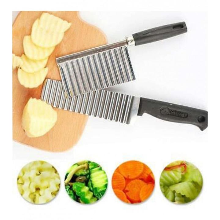 Wavy Chopper Potato Cutter Knife Crinkle Tool | Daraz.pk