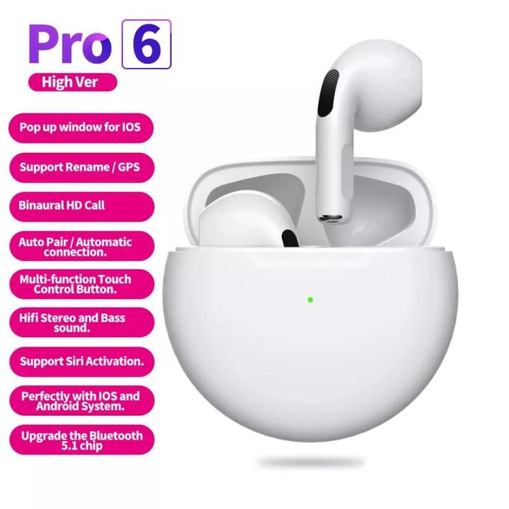 Tws Air pro 6 Earpods | Daraz.pk