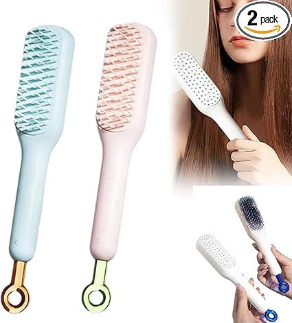 Retractable Comb Self-cleaning Hair Brush Anti-static Massage Comb For ...
