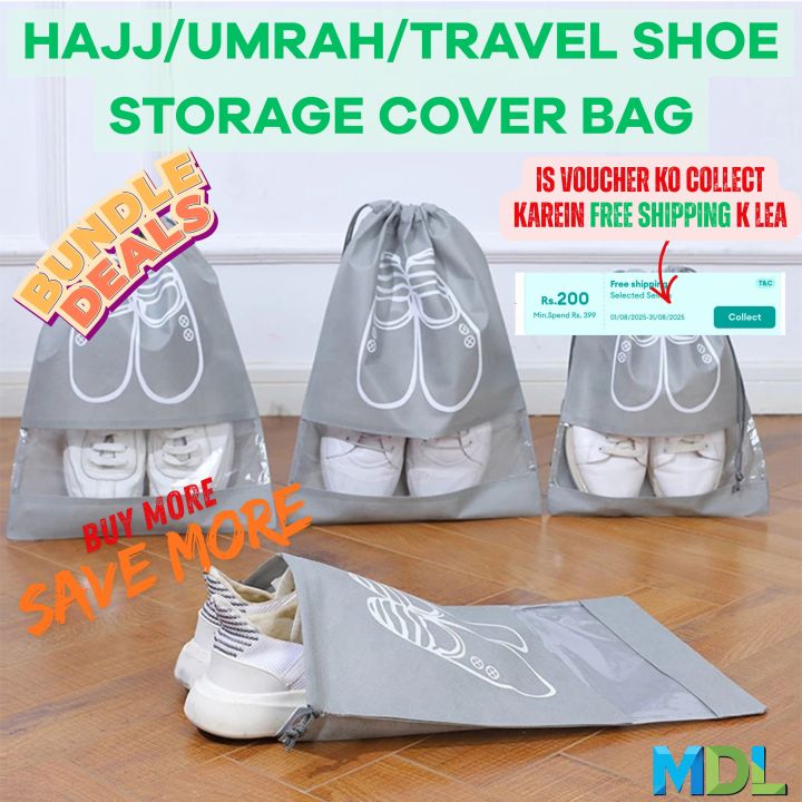 Dust Proof Shoe Storage Bags for Travel - 10 Pack Disposable ...