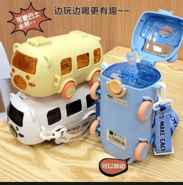 Imported Plastic Bus Water Bottle for Kids | Non-Toxic BPA Free Sipper ...