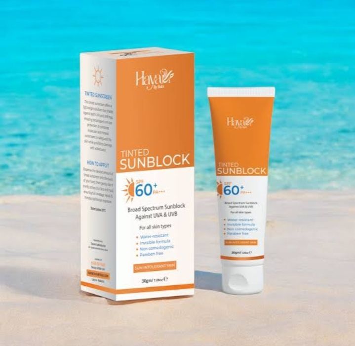 Haya Beauty Tinted Sunblock SPF 60+ | Broad-Spectrum Protection for ...