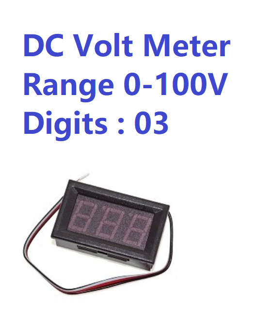 Digital Voltmeter Range 0-100V Voltage Meter Solar Meter 12V 24V 48V ...