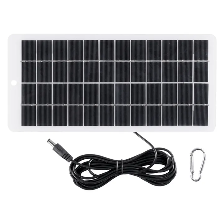 5W 12V Solar Panel Polysilicon Panels with DC Port for 3.7V Battery ...