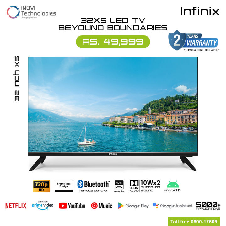 Infinix 32 Inch HD Android Smart LED Television With 2+1 Year Official ...