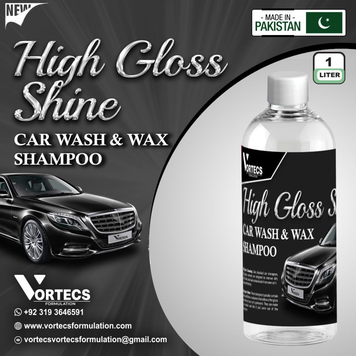 High Glossy Shine Car Wash shampoo & Wax Shampoo - 1 Litre | Daraz.pk