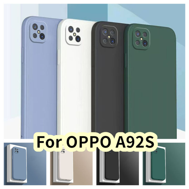 Original For OPPO A92S Silicone Full Cover Case Classic Simple Solid ...