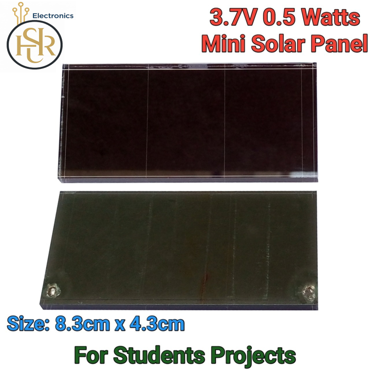 3.7V 0.5W Mini Solar Panel – 8.3cm x 4.3cm | Ideal for Student Science ...