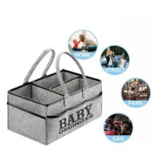 2-Pack Baby Diaper Caddy Organizer – Soft, Foldable & Travel-Friendly ...