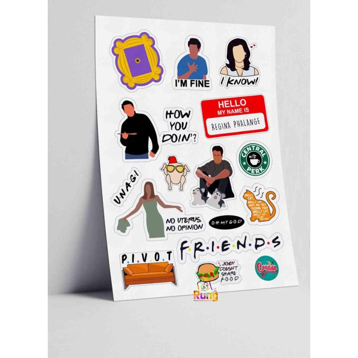 Friends Sticker Sheet Uncut for Friends Fans | Daraz.pk
