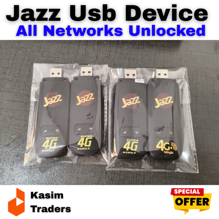 Jazz 4G USB Device | All Network Unlocked | All SIMs Working | Plug ...