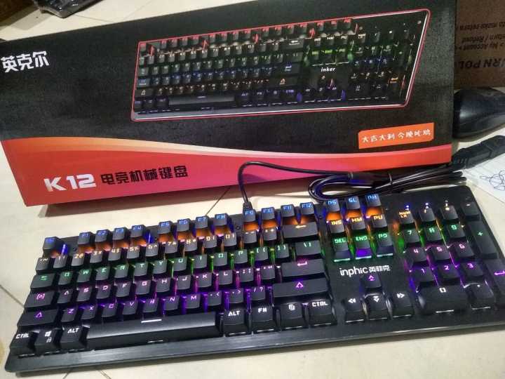 Gaming Keyboard K12 | RGB Full Clicker Mechanical Feeling | Blue Switch ...