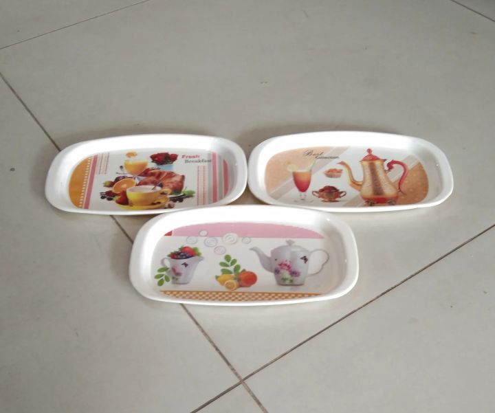 Melamine Mini Serving Tray - Elegant Designs- Premium Quality | Daraz.pk