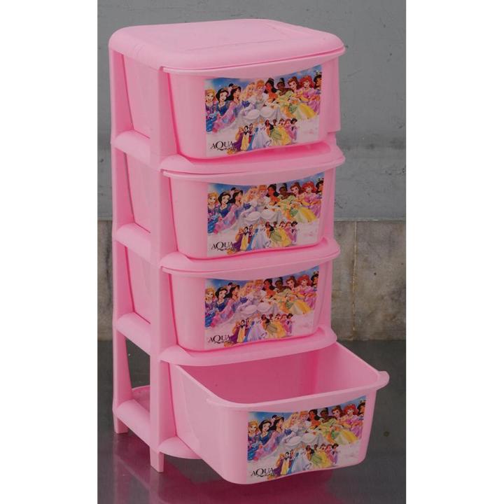 Kids princess Drawers Portable Kids Almirah Chester Drawer 4 Layers ...