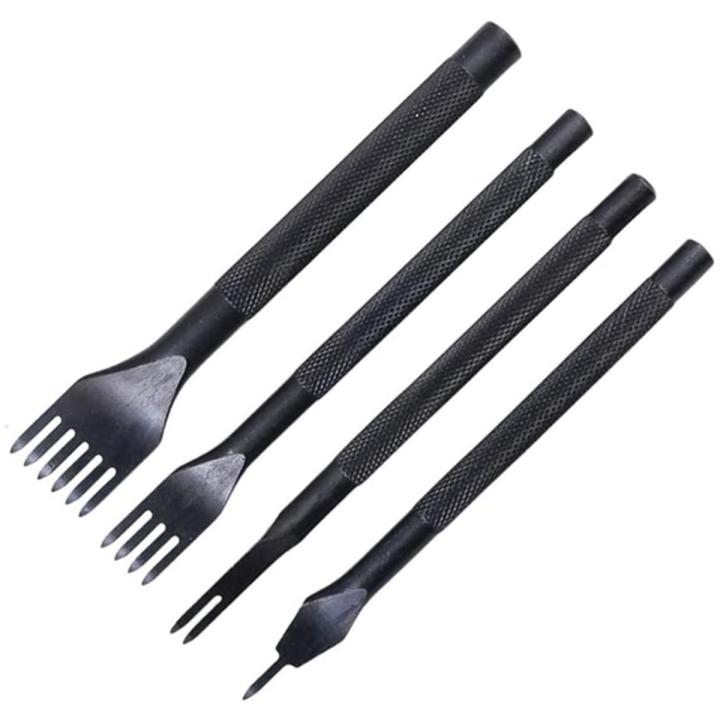 LKPCIGCXM 3MM 1/2/4/6 Prong Diamond Stitching Chisel Hole Punches Tool ...