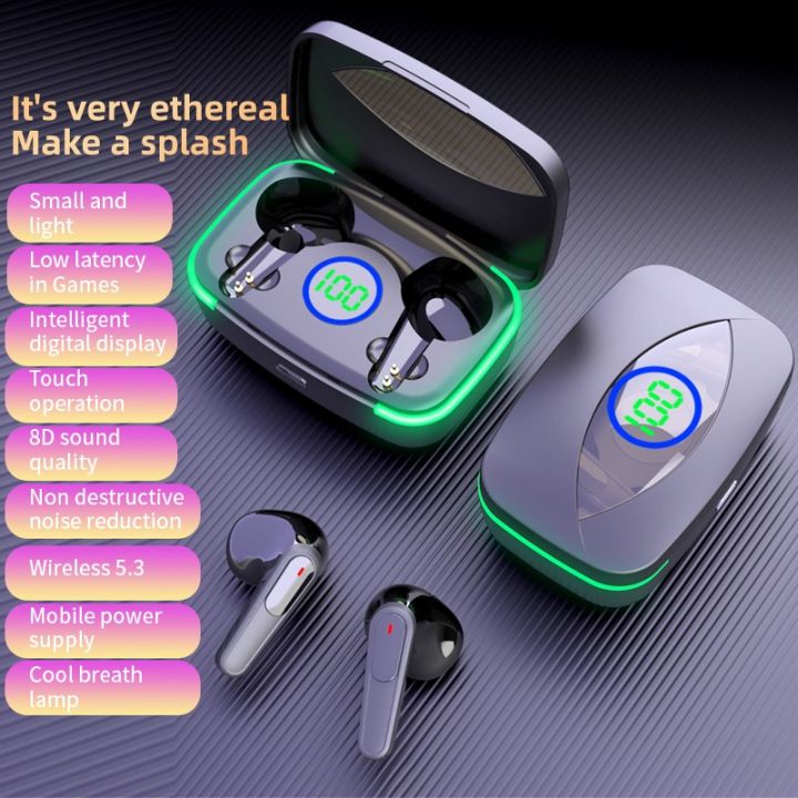 M80 Wireless Bluetooth 5.3 Headset Sport Headphone Handsfree Sport Bass ...