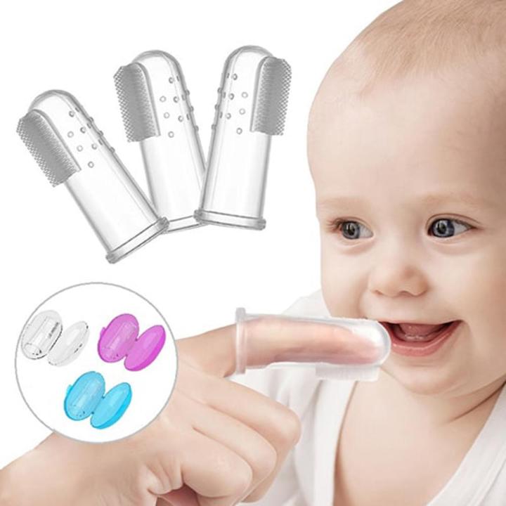 Baby Tooth Brush Silicone Baby Finger Tooth Brush Soft Rubber Tooth ...
