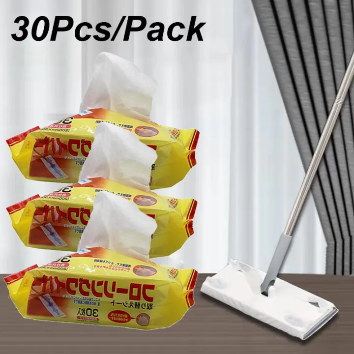 30Pcs/Pack Dedusting Paper Disposable Wipes Removal Floor Mop Cleaning ...