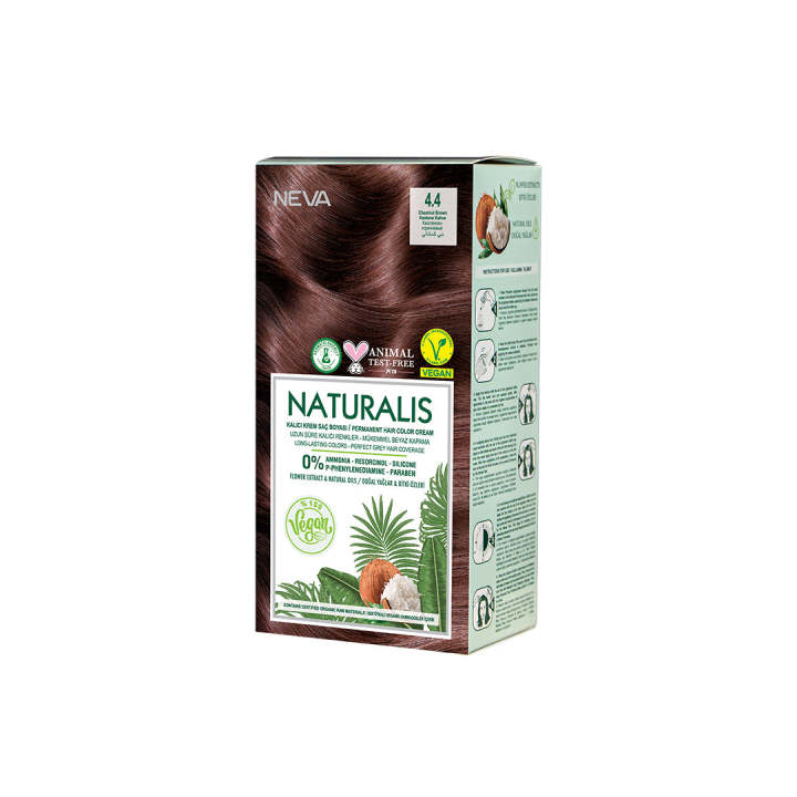Naturalis Hair Color Cream Set – 4.4 Chestnut Brown | Vegan, Ammonia ...