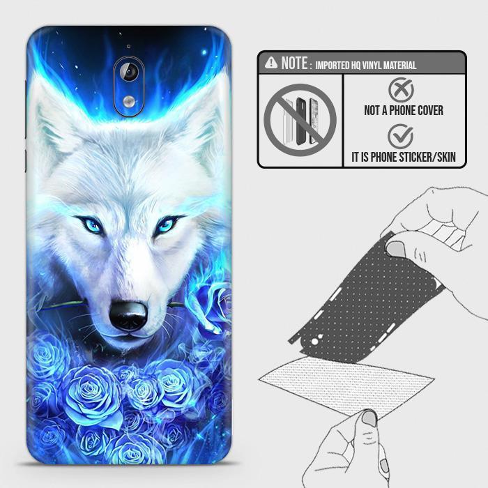 Nokia 3.1 Back Skin - Design 2 - Vintage Galaxy Wolf Skin Wrap Back ...