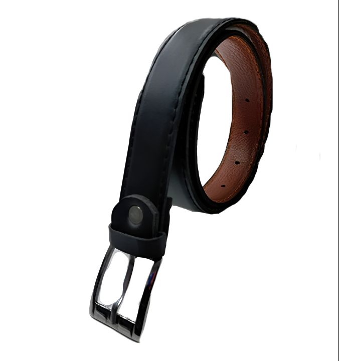 Pack of 02 Belt For Kids And Boys Belt 2 In 1 Double Sided Belt Black ...