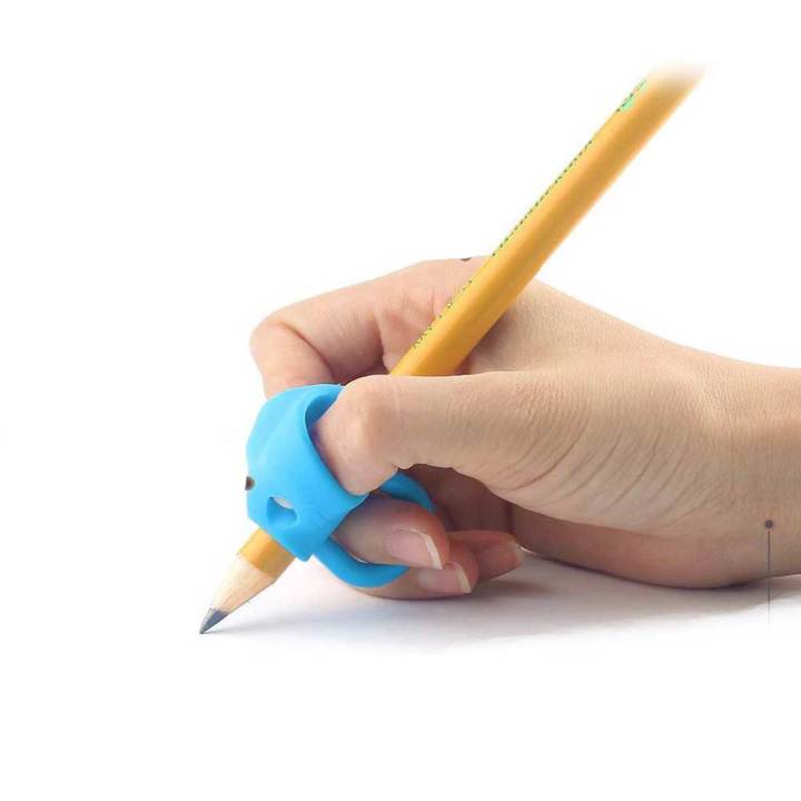 Pack of 2 | Three Fingers Silicone Pencil Grips for Kids | Handwriting ...