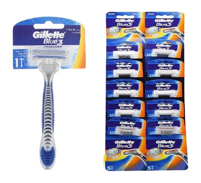 Gillette Blue III Plus Disposable Razors (10 Razos Pack) - Gillette ...