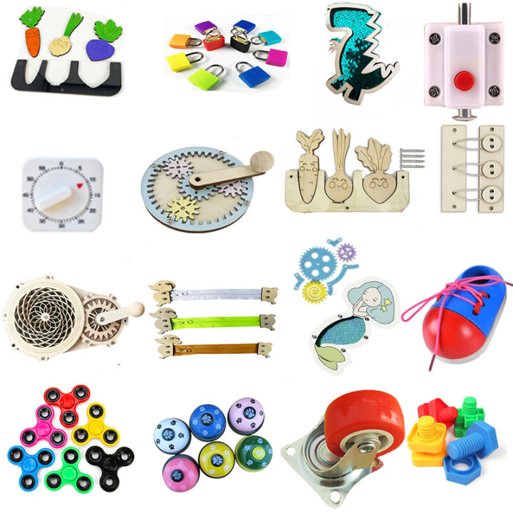 Busyboard Dinosaur DIY Wooden Accessories Early Learning Toys Busy ...