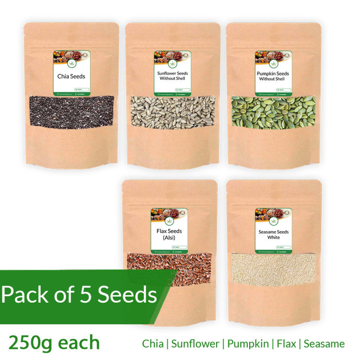 Chia Seeds / Sunflower Seeds / Pumpkin Seeds / Flax Seeds / Seasame ...