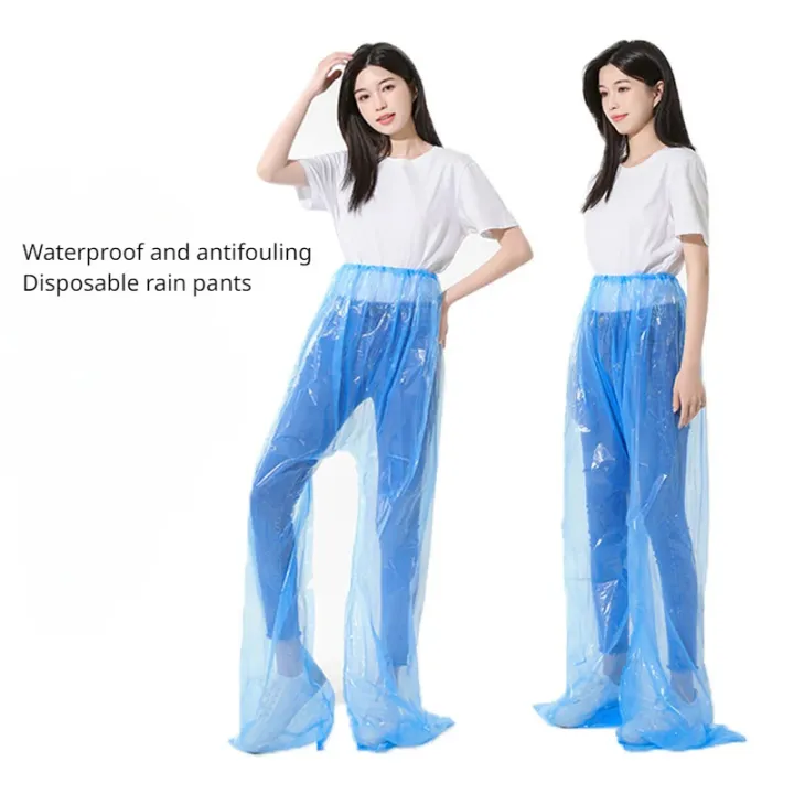 Disposable Rain Pants Thickened Pack Foot Drift Waterproof Split Set ...